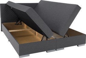 Boxspringová postel, šedá, 140x200, ADARA