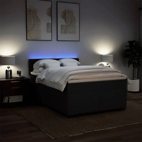 Box spring postel s matrací černá 140 x 190 cm textil 3288185