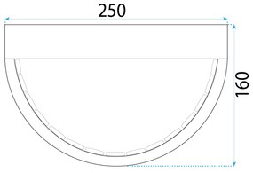 Toolight Toolight, LED nástěnné křišťálové svítidlo APP1509-CP, zlatá matná, OSW-06792