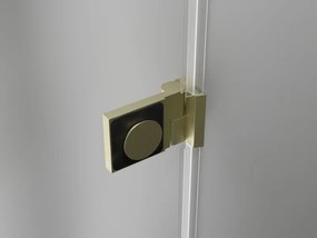 Mexen, Mexen Lunar-B levé otočné sprchové dveře 70 cm, transparentní, broušené zlaté - 832-070-000-55-00-L