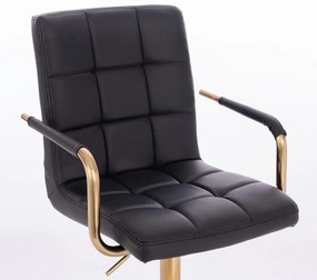 LuxuryForm Židle VERONA GOLD na černém kříži - černá