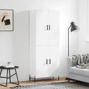 Skříň highboard lesklá bílá 69,5 x 34 x 180 cm kompozitní dřevo,  3195685