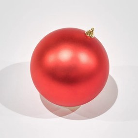 Velká vánoční koule 20 cm, červená, matná, UV