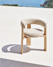 Béžová polstrovaná zahradní židle Granite – Kave Home