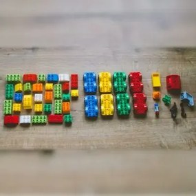 L-W Toys Junior kostky Auta / LEGO- kompatibilní / 62 dílků