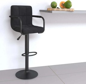 vidaXL Barová židle samet [334648] Barva: Černá