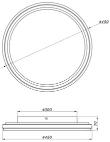 Globo 41391-40R - LED RGBW Stmívatelné stropní svítidlo JAXXI LED/40W/230V + DO
