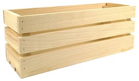 AMADEA Dřevěná bedýnka z masivního dřeva, 40x14x15 cm