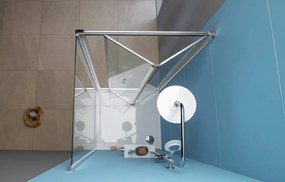 Polysan, EASY LINE obdélníková sprchová zástěna 800x700mm, skládací dveře, L/P varianta, čiré sklo, EL1980EL3115