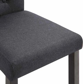 Jídelní židle 2 ks tmavě šedé textil 248986
