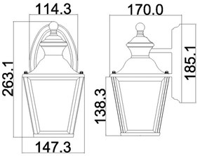 Kichler KL-BAY-SHORE2-S - Venkovní svítidlo BAY SHORE 1xE27/60W/230V IP44 zlatá