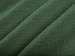 Biante Mušelínový povlak na polštář MSN-011 Lesní zelená 50 x 70 cm