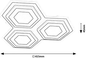 Rabalux 71115- LED Stmívatelné stropní svítidlo BITSI LED/72W/230V 3000/6000K+DO
