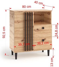 ADRK Furniture Komoda LIVIA 01 ADRK-CHES-LIV-01-ART