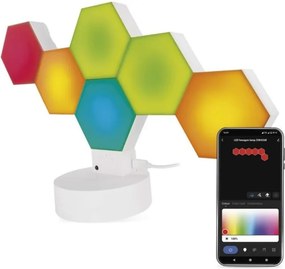 Stolní LED lampa GoSmart Hexagon 6 dílů vícebarevná/bílá
