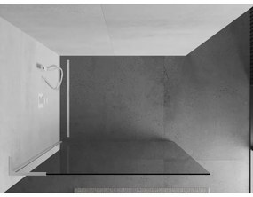 Mexen Kioto L, sprchová zástěna Walk-In 100 x 200 cm, 8mm čiré sklo, bílý profil, 800-100-103-20-00