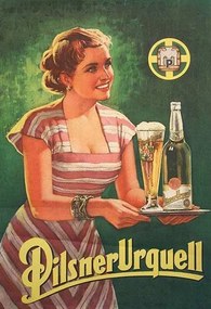 Plechová cedule Pilsner Urquell Velikost: A5 (20 x 15 cm)