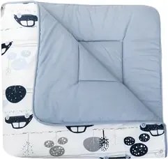 Bomimi HRACÍ deka 120x120, bavlna, oboustranná autíčka, modrá