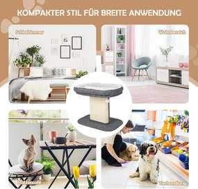 Costway Moderní nábytek pro kočky na škrabadlo s velkým plyšovým sedákem