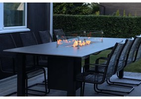 Jídelní stůl s ohništěm - VERDI  - šedý