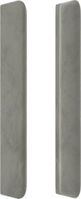 Čelo postele typu ušák světle šedé 183x16x118/128 cm samet 3119780