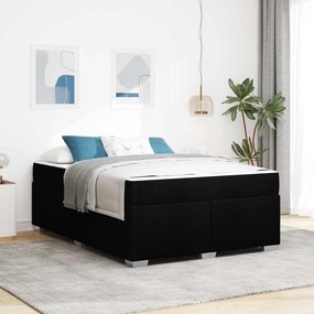 Rám postele s matrací Černá 160 x 200 cm textil 3399196