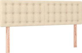 Box spring postel s matrací krémová 140x200 cm textil 3140382