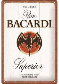 Postershop Plechová cedule: Bacardi Superior White Wood - 20x30 cm