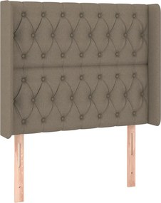 Box spring postel s matrací a LED taupe 90x190 cm textil 3139081