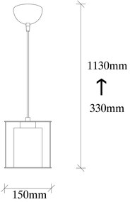 Závěsný lustr Swank I černý