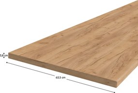 Pracovní deska, K003, tloušťka 3,8 cm, dub craft zlatý
