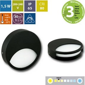 LED svítidlo McLED Ursa R, 1,5W, 3000K, IP65, černá ML-517.003.19.0