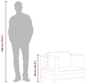 vidaXL Marketos Zahradní křeslo s poduškou krémové masivní akáciové dřevo