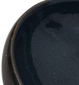 Umyvadlo na desku černé a modré oválné 59 x 40 x 15 cm keramika,  155088