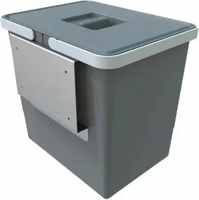 Elletipi EASY 15 L Vestavný odpadkový koš na dvířka šedá / s víkem / 3