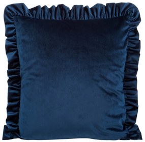 DEKORAČNÍ POVLAK NA POLŠTÁŘ VELVET25 45X45 CM TMAVĚMODRÁ