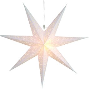 STAR TRADING Závěsná svítící hvězda Dot White 70 cm, bílá barva, papír
