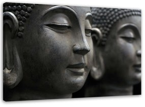 Obraz na plátně Buddha Zen Spa Grey - 60x40 cm