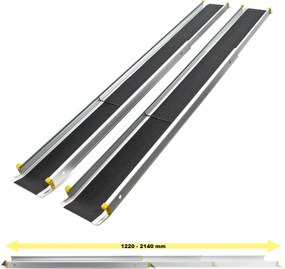 Nájezdová rampa Wiltec – 270 kg, 121,5-213,5 cm (61890)