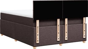 Box spring postel s matrací tmavě hnědá 160x200 cm textil 3286734