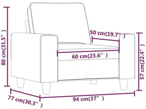 Petromila Křeslo světle šedé 60 cm textil