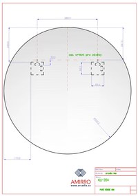 Kulaté zrcadlo do koupelny - ⌀ 80 cm s leštěnou hranou - Pure Ronde