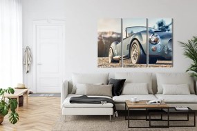 Vícedílný obraz Klasické Retro Auto Nedostatek Nedostatek Přírodní plátno 60x40