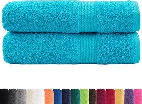 Premium ručníky SOLUND 2 ks tyrkysové 70 x 140 cm 600 g/m² 137452