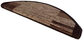 Vopi Nášlapy na schody Geneve hnědý půlkruh, samolepící - 24x65 půlkruh (rozměr včetně ohybu)
