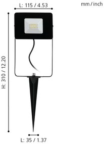 Eglo 97471 - LED Reflektor FAEDO 4 LED/10W/230V IP44