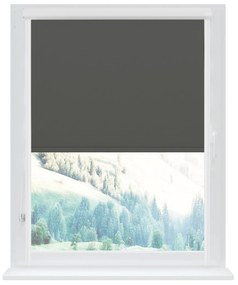 Dekodum Klasická mini roleta v bílé kazetě, barva látky Grafit Šířka (cm): 59, Výška (cm): Standardní (do 150 cm), Strana mechanismu: Práva