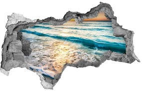 Wallmuralia Nálepka fototapeta 3D Západ slunce pláž 95x73 cm