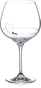 Diamante sklenice na Gin Petit Heart se Swarovski krystaly 610 ml 1KS