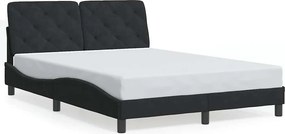 Rám postele bez matrace černý 140 x 190 cm samet 3207919